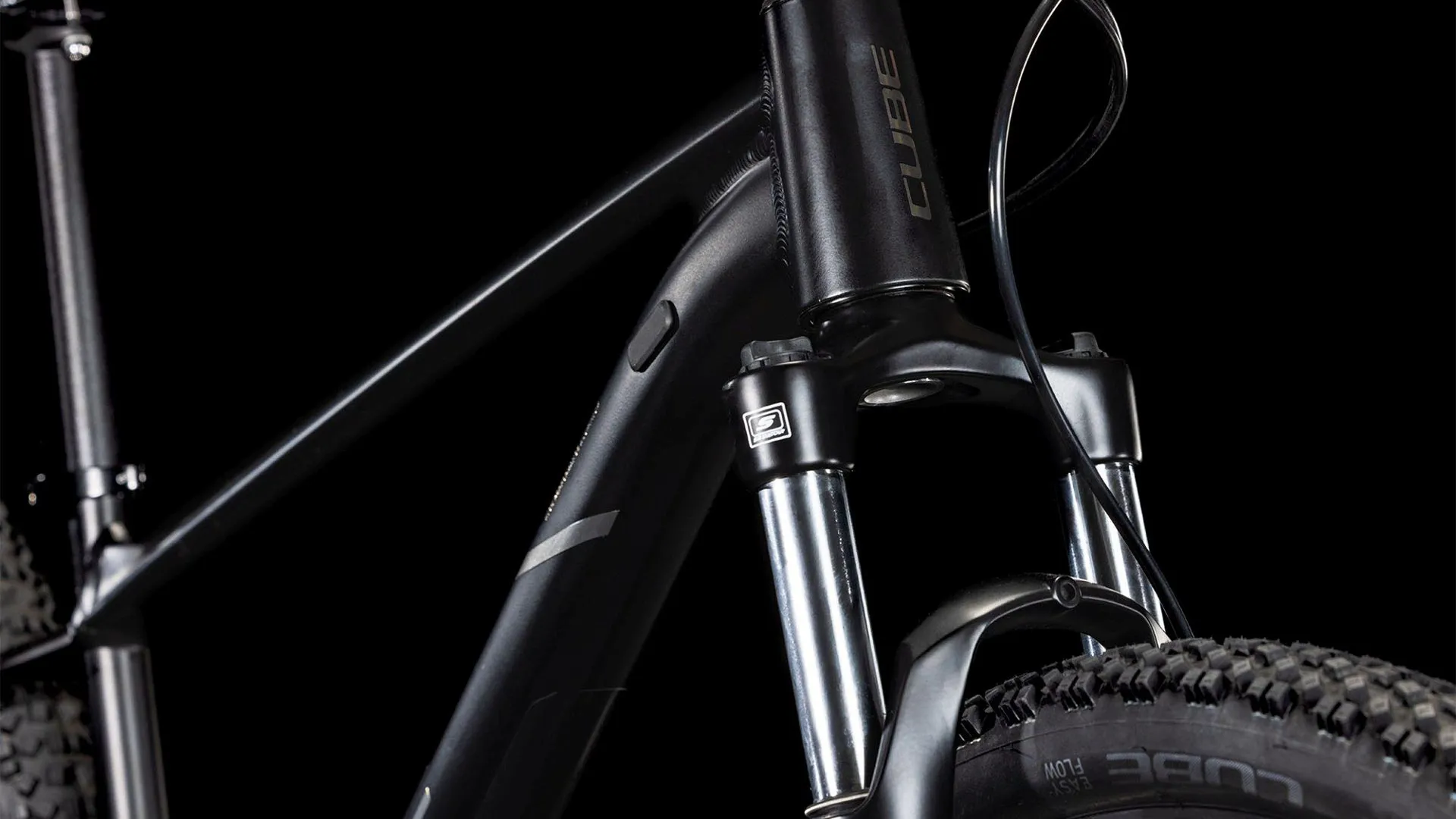 Cube Aim Pro Mountain Bike in Black and Slateblack