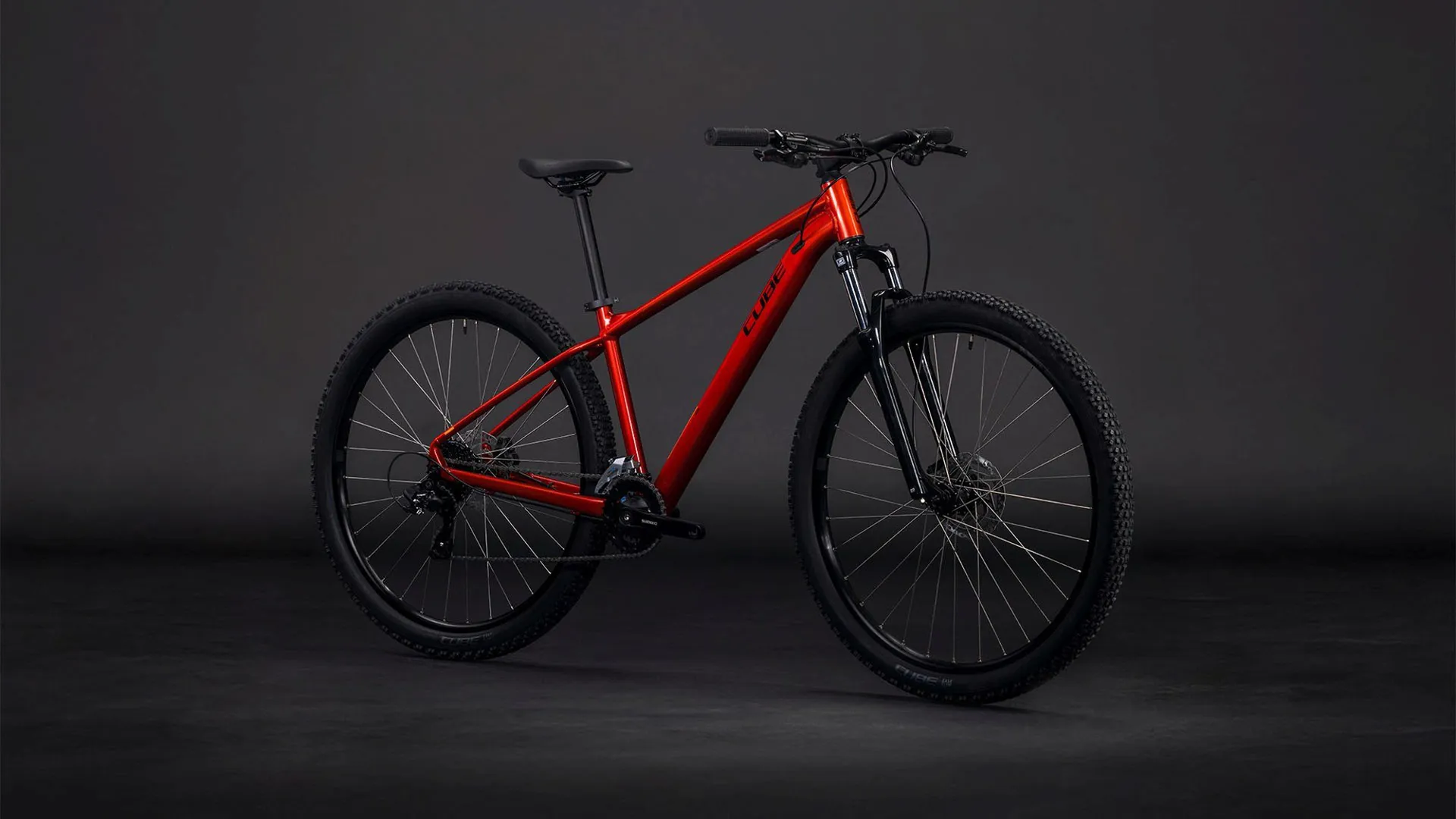 Cube Aim ONE Hardtail Mountain Bike in Sundowner and Black