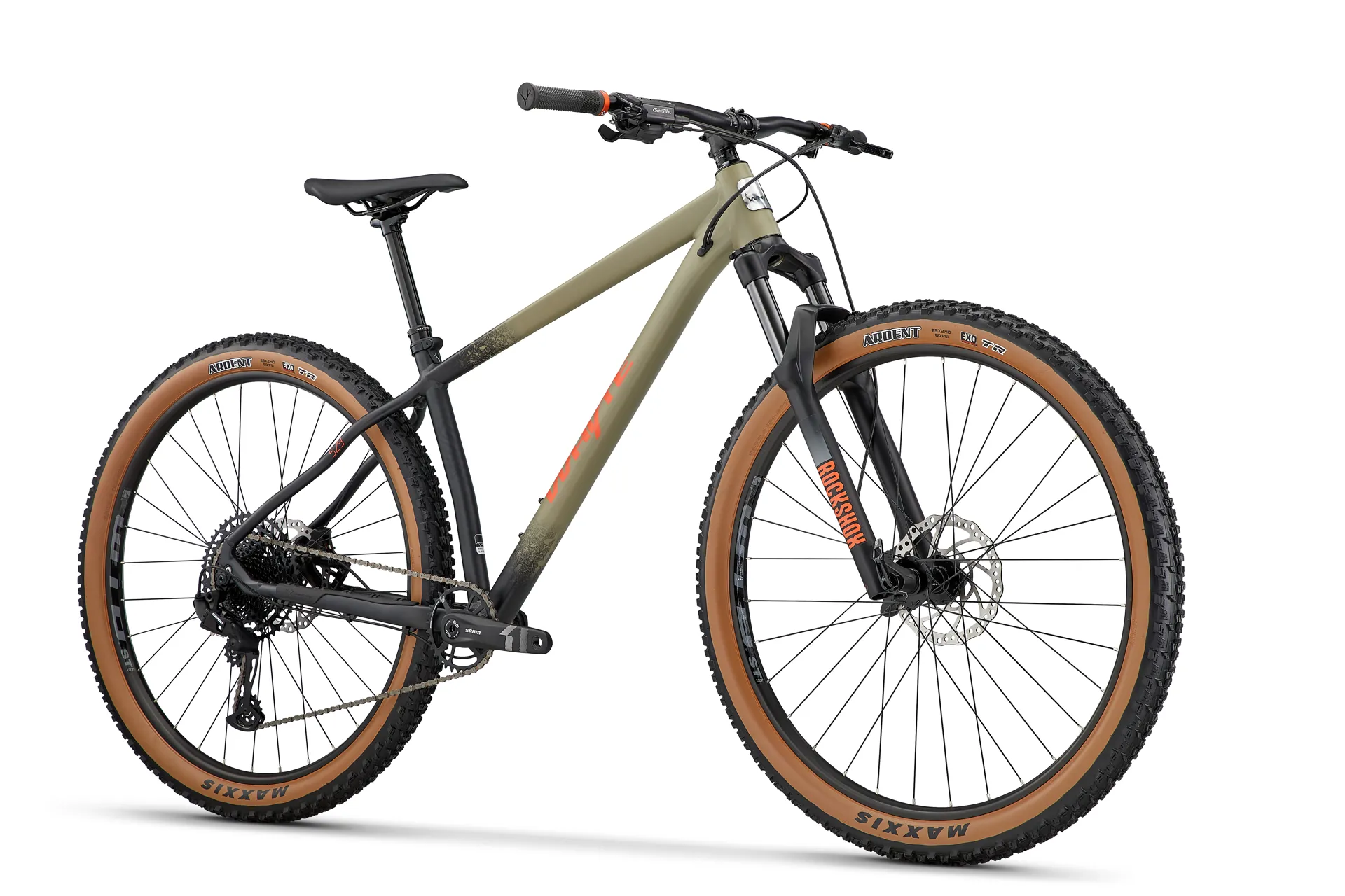 Whyte Bikes 529 Hardtail Mountain Bike in Matt Olive with Matt Black