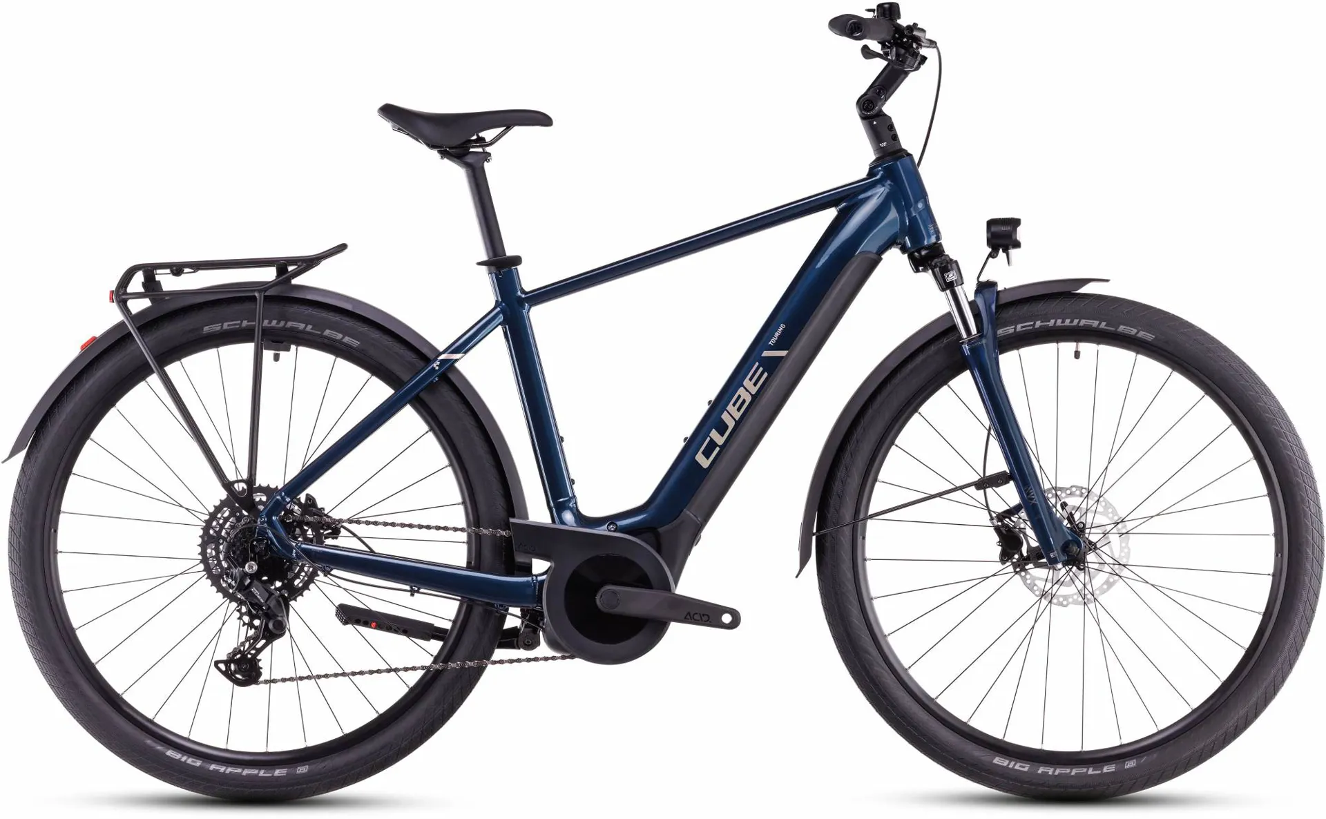Cube Touring Hybrid One 625Wh Electric Hybrid Bike in Deepsea and Chrome
