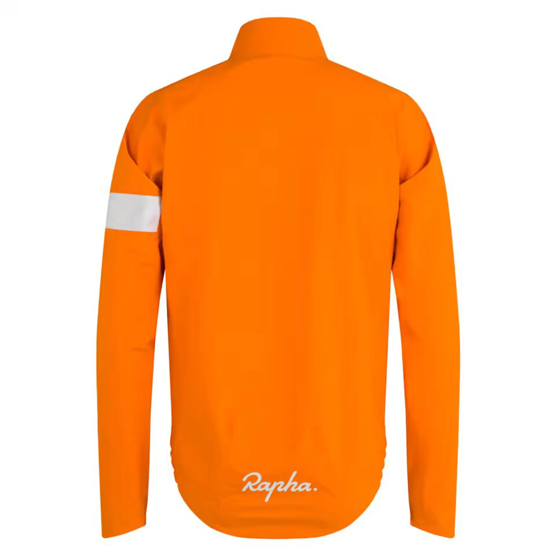 Rapha Mens Core Rain Jacket in Bright Orange and White