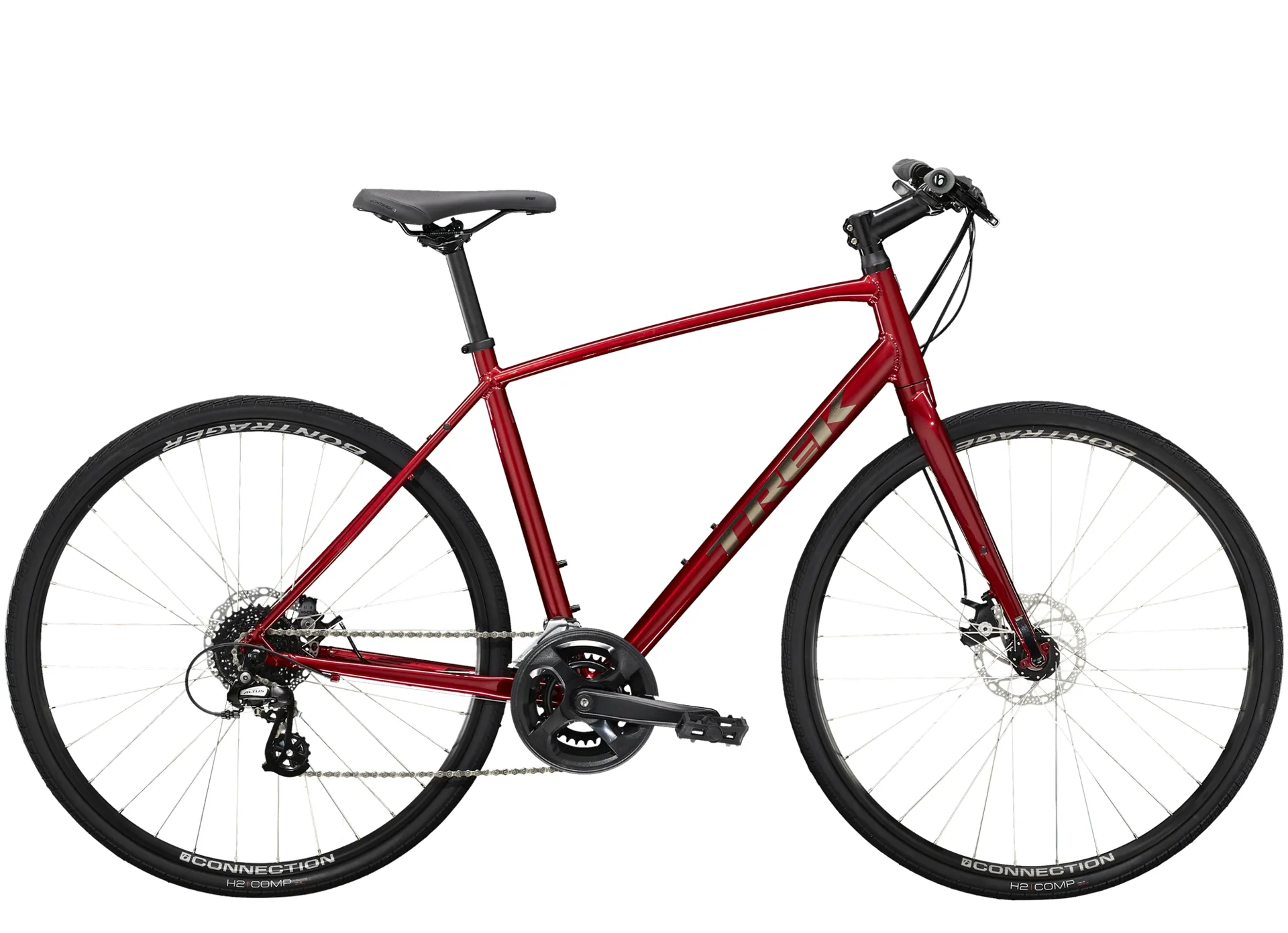 TREK FX 1 Disc Hybrid Bike in Rage Red