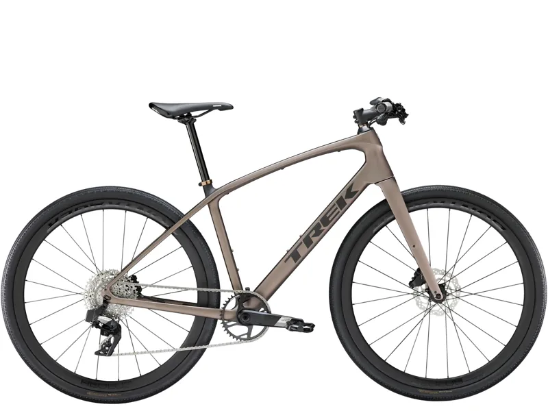 TREK FX Sport 6 Hybrid Bike in Matte Bronze Age and Smoke