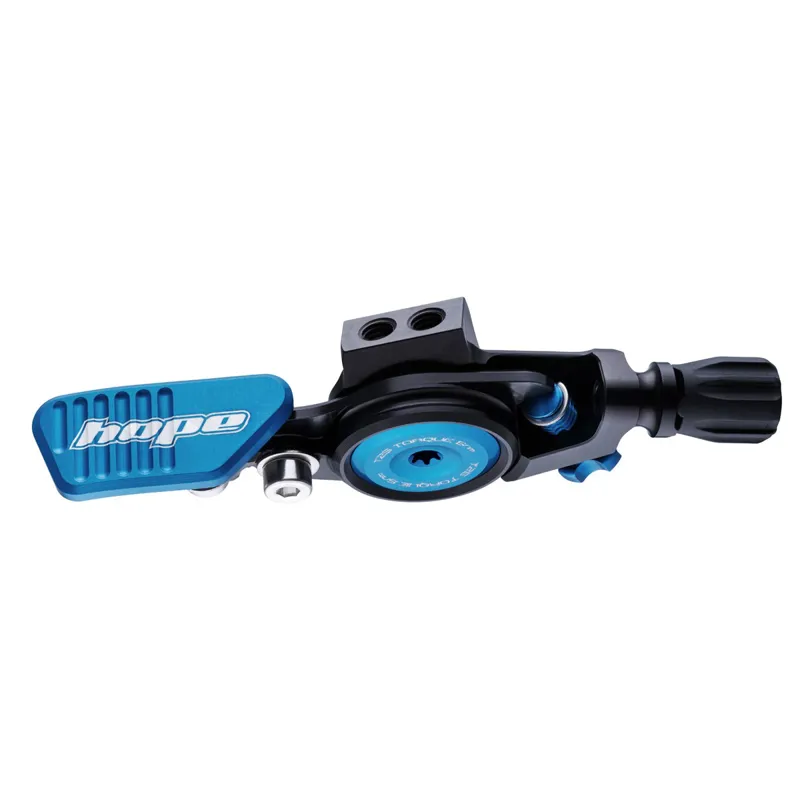 Hope Dropper Post Lever in Black and Blue