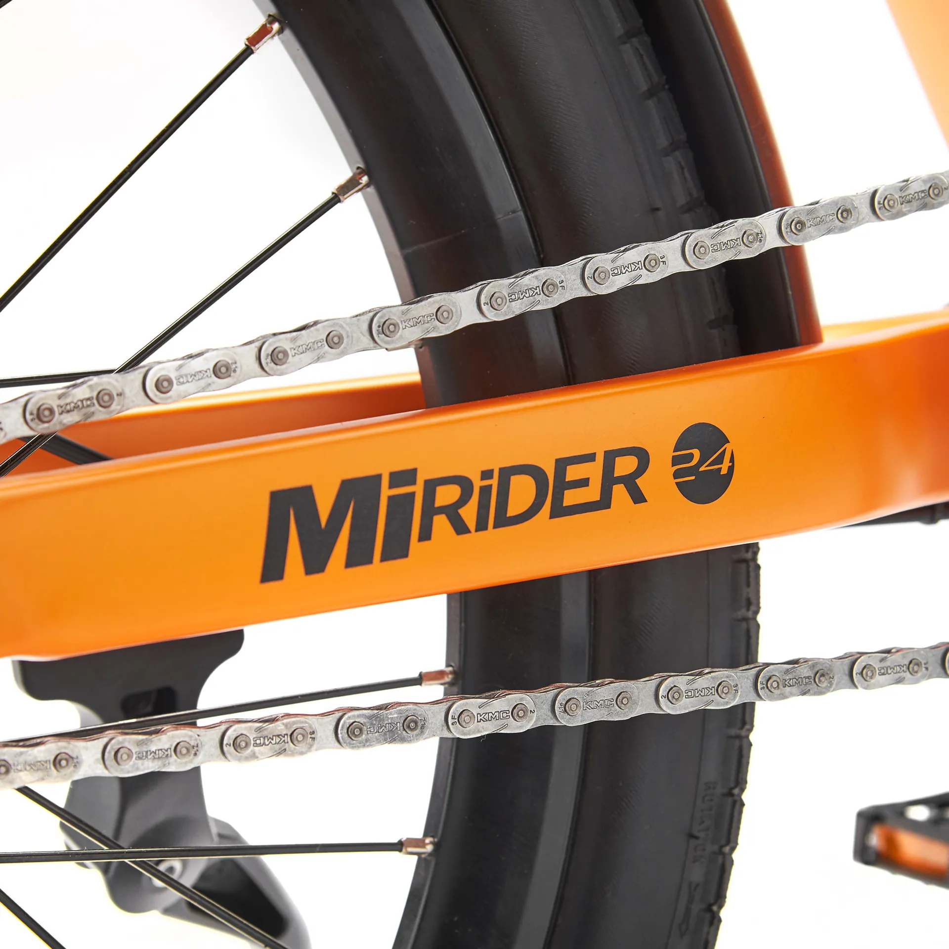 MiRiDER 24 Compact Step Through Electric Bike in Ember Orange