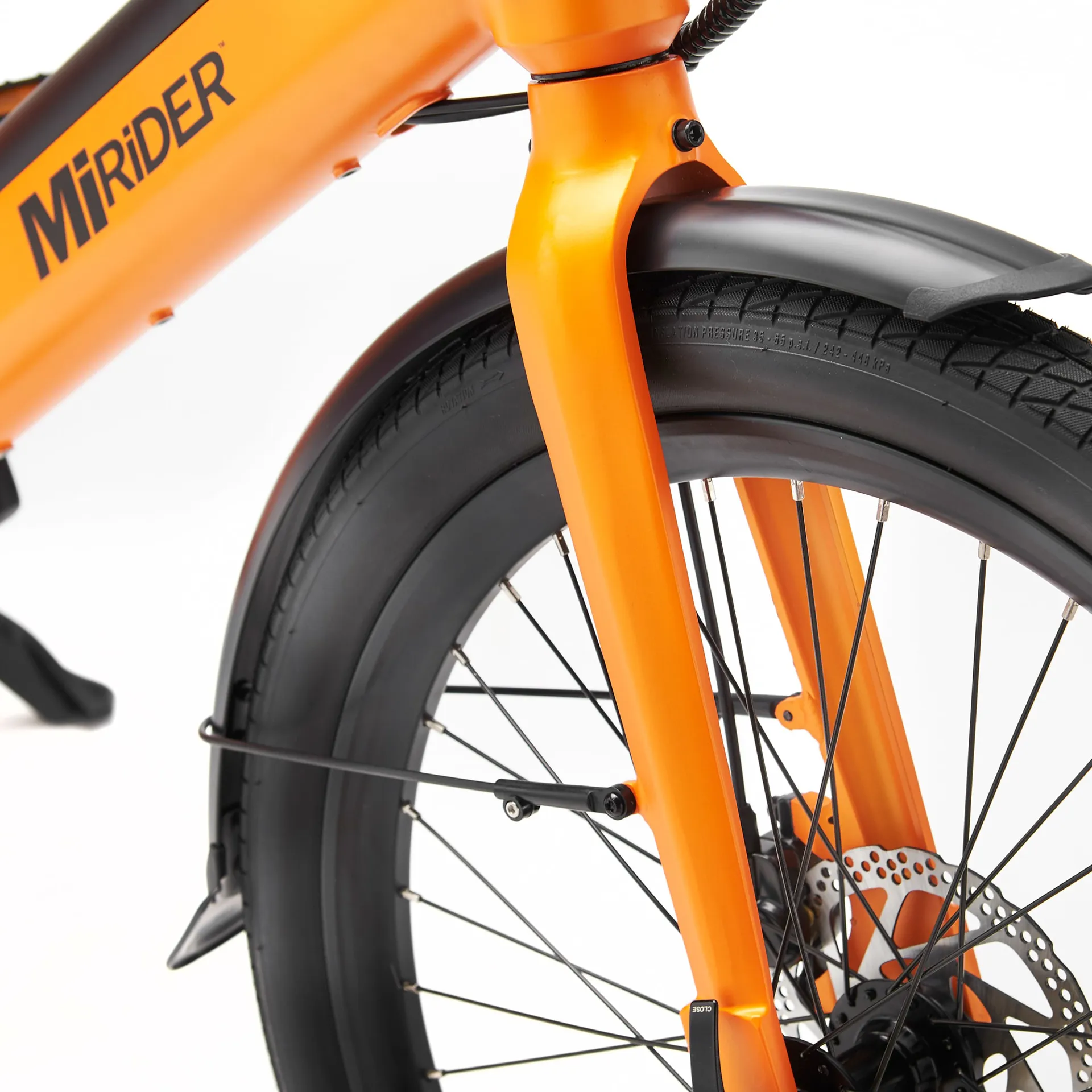 MiRiDER 24 Compact Step Through Electric Bike in Ember Orange