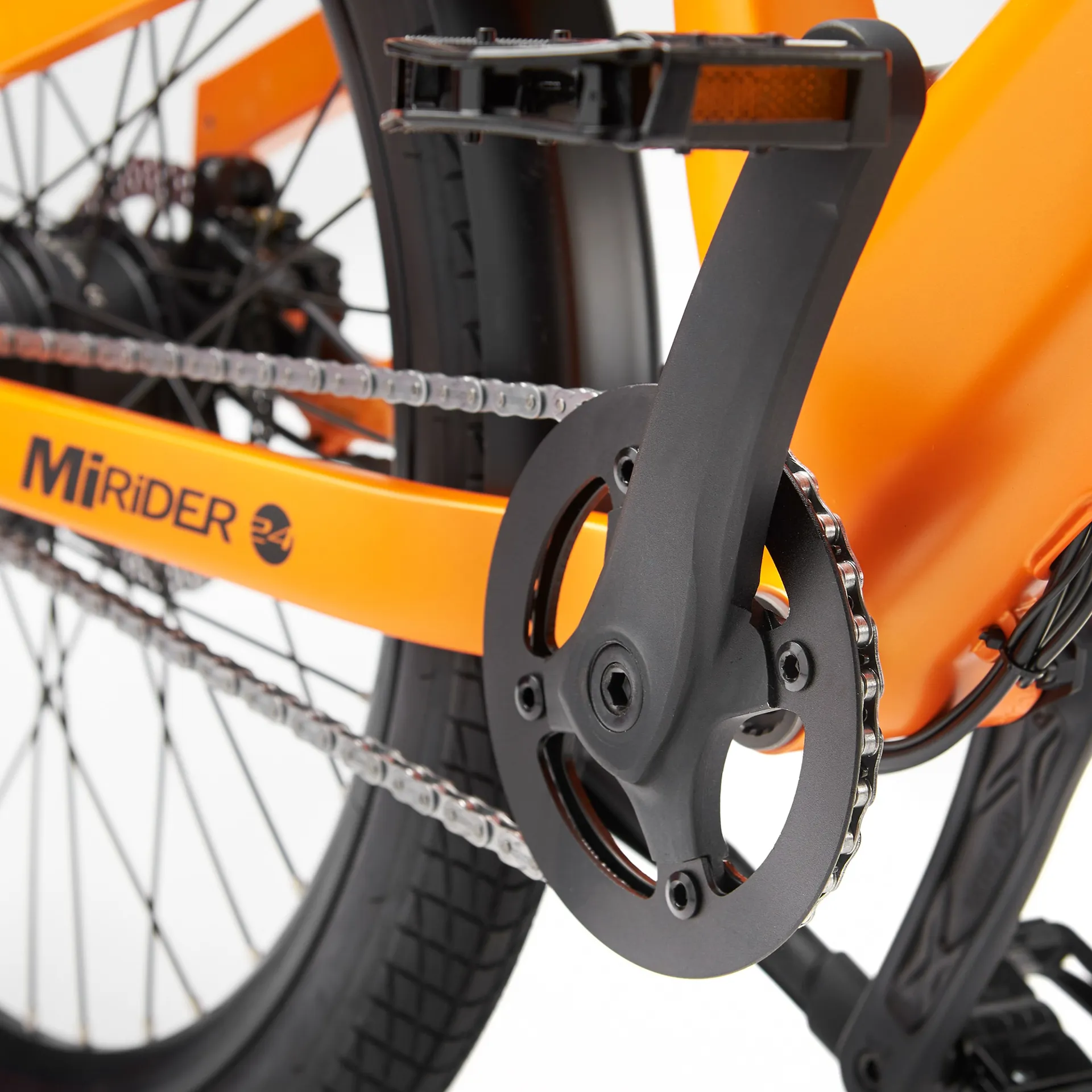 MiRiDER 24 Compact Step Through Electric Bike in Ember Orange