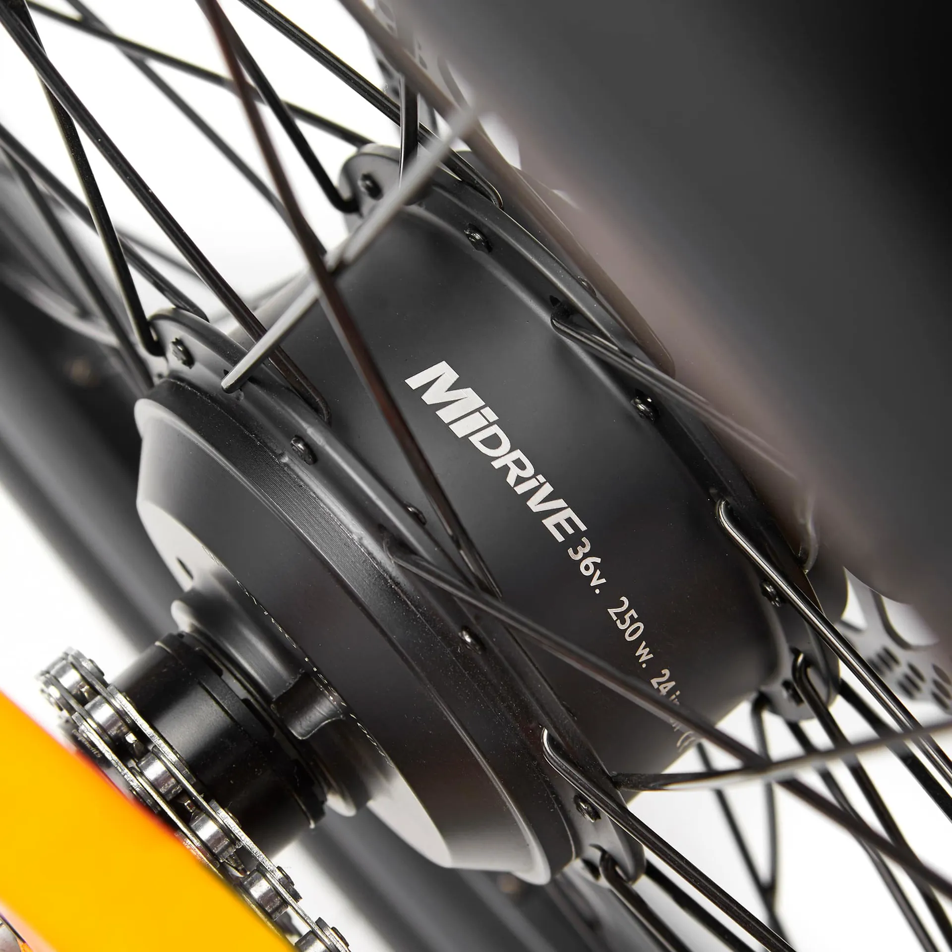 MiRiDER 24 Compact Step Through Electric Bike in Ember Orange