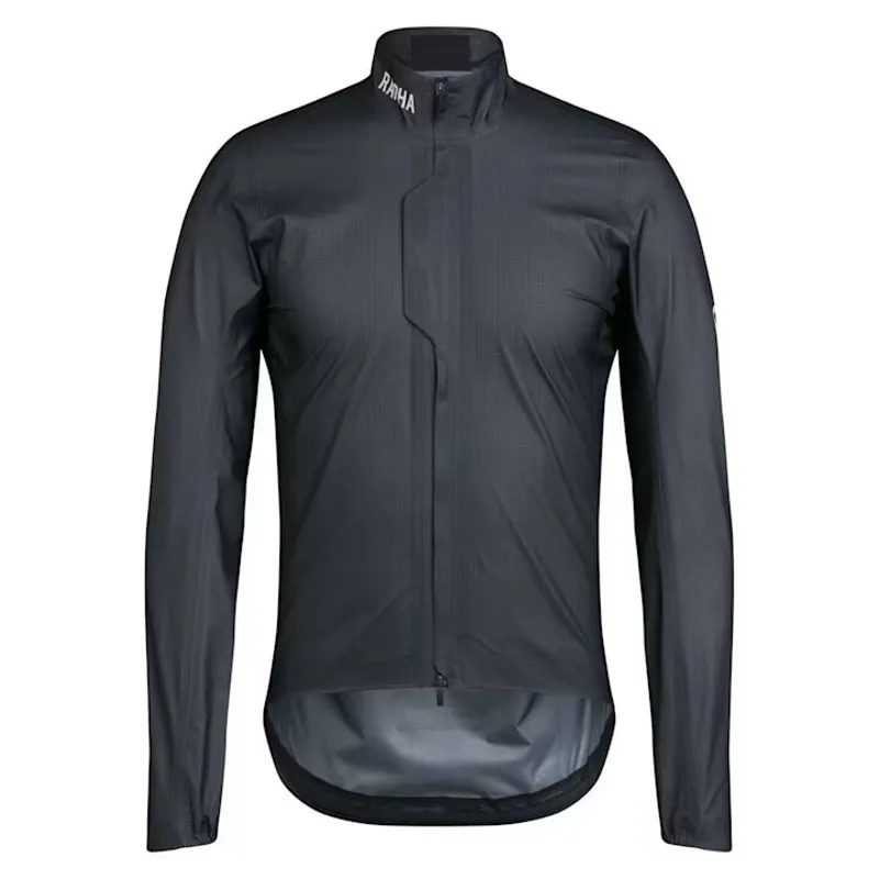 Rapha Mens Pro Team Gore Tex Lightweight Rain Jacket in Black Charcoal