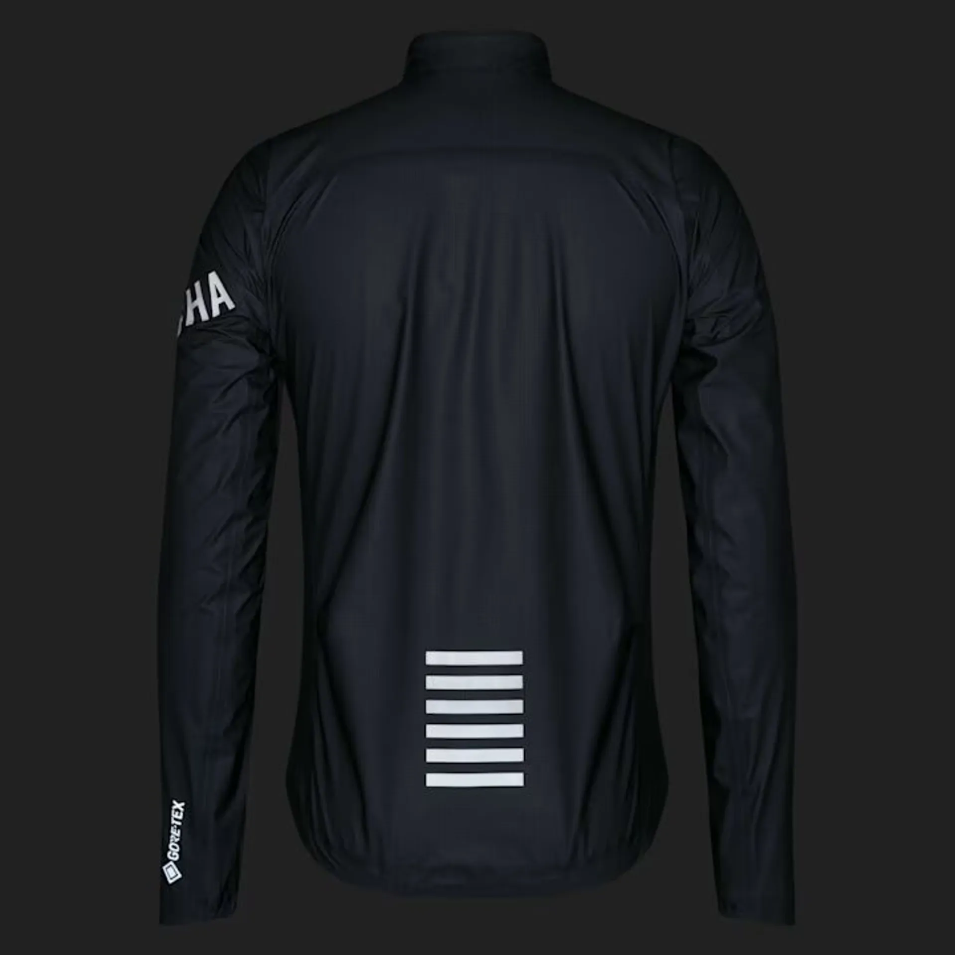 Rapha Mens Pro Team Gore Tex Lightweight Rain Jacket in Black Charcoal