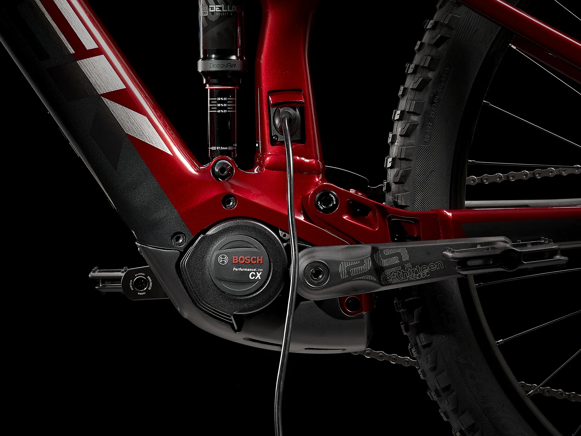 TREK Rail 5 Gen 2 625Wh Electric Bike in Crimson and Grey