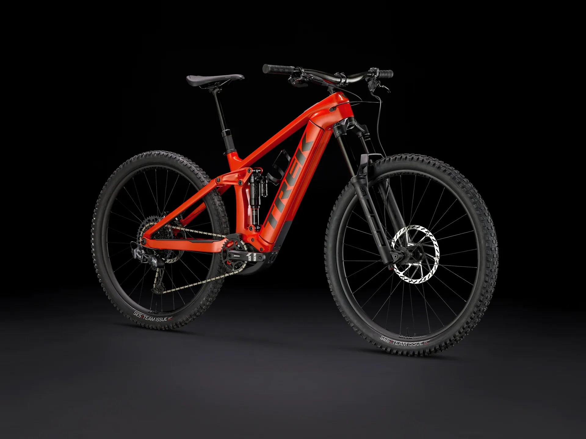 TREK Rail 9.8 GX AXS 750Wh Full Suspension Electric Mountain Bike in Lava