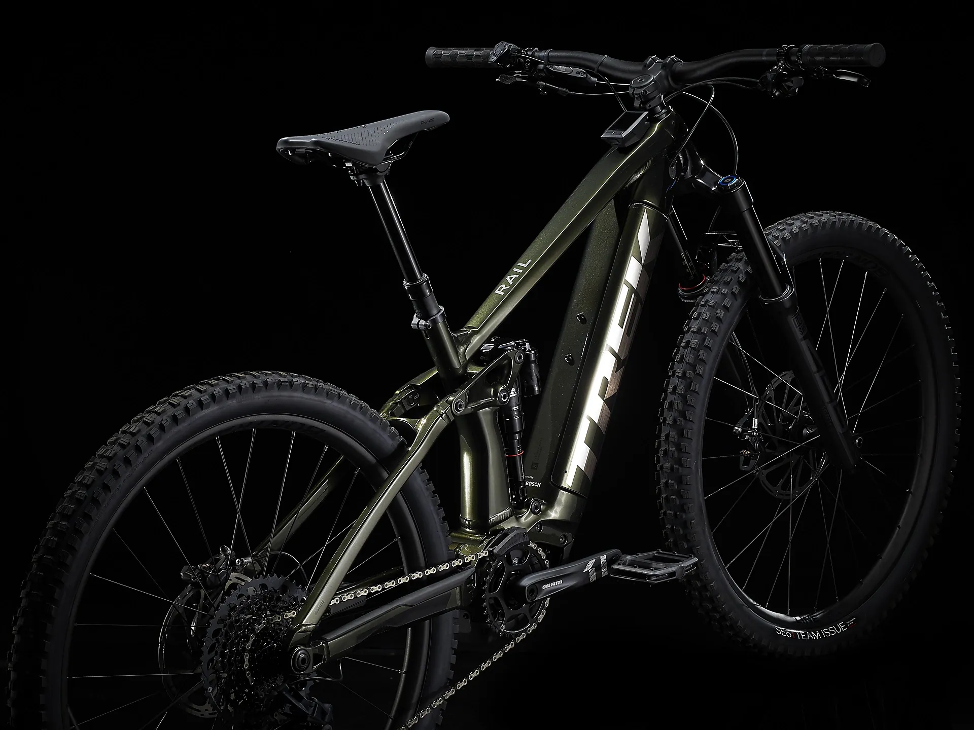 TREK Rail 9 GX Gen 2 625Wh Electric Mountain Bike Black Olive