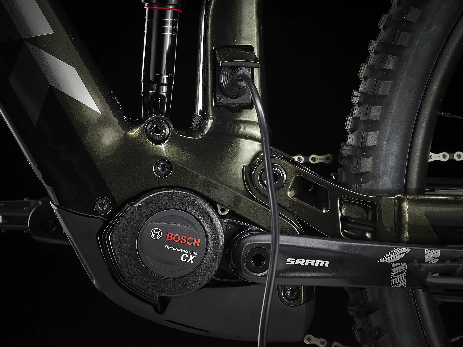 TREK Rail 9 GX Gen 2 625Wh Electric Mountain Bike Black Olive