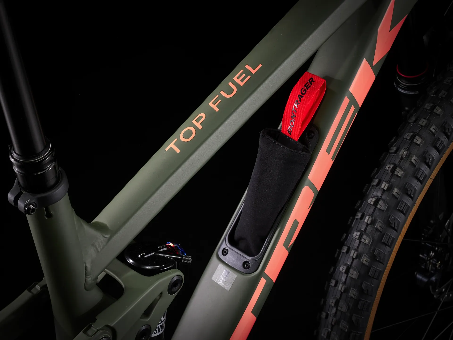 TREK Top Fuel 8 Full Suspension Mountain Bike in Matte Olive Grey