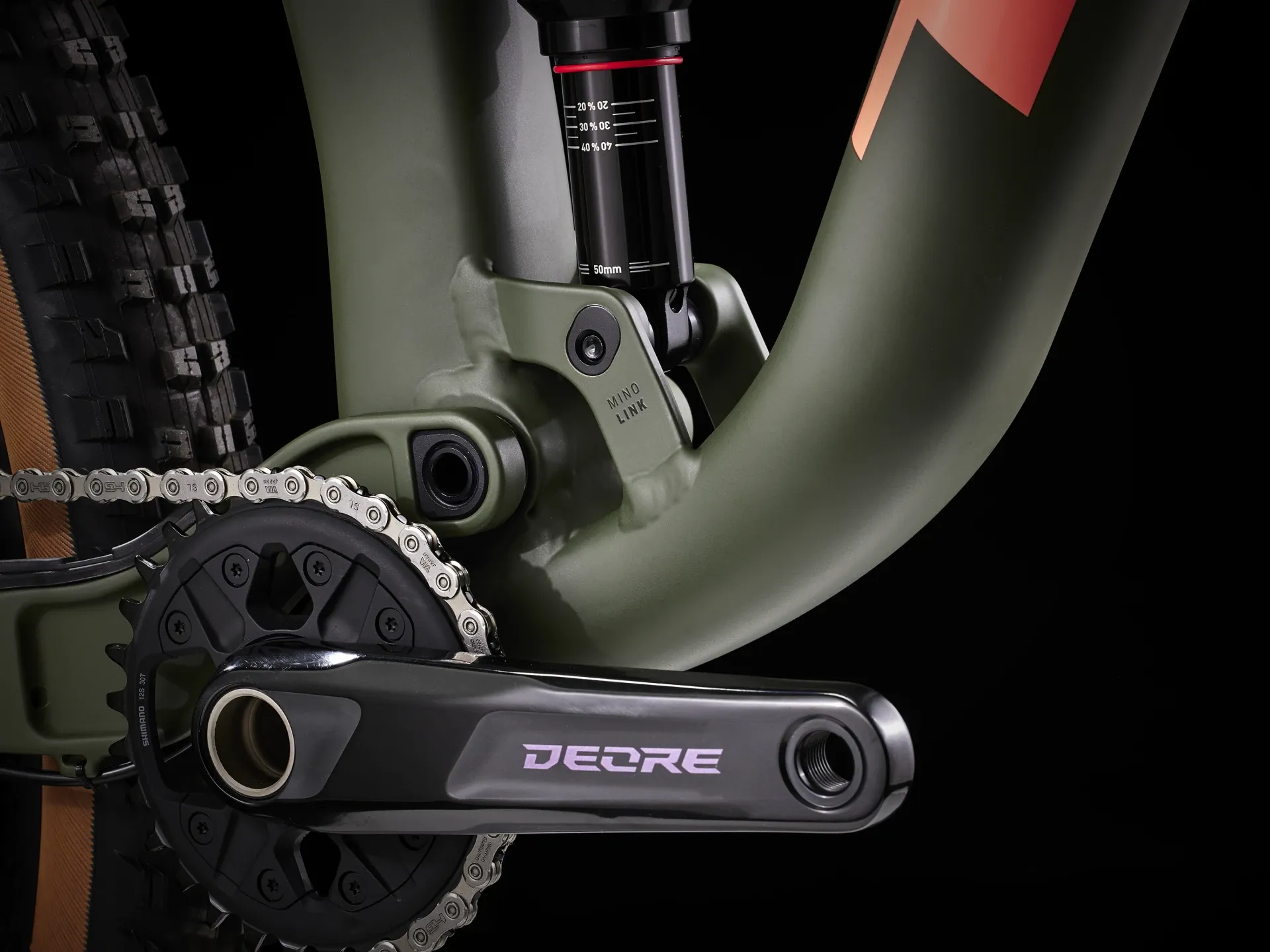TREK Top Fuel 8 Full Suspension Mountain Bike in Matte Olive Grey