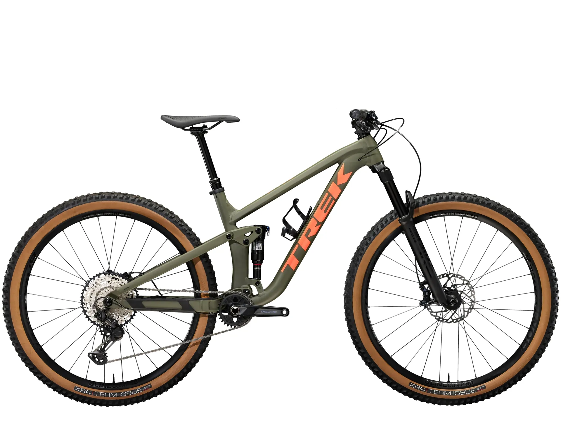TREK Top Fuel 8 Full Suspension Mountain Bike in Matte Olive Grey