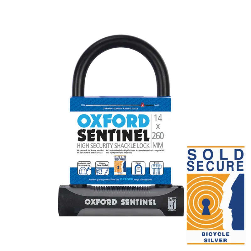 OXFORD LOCKS SENTINEL PLUS U 260MM