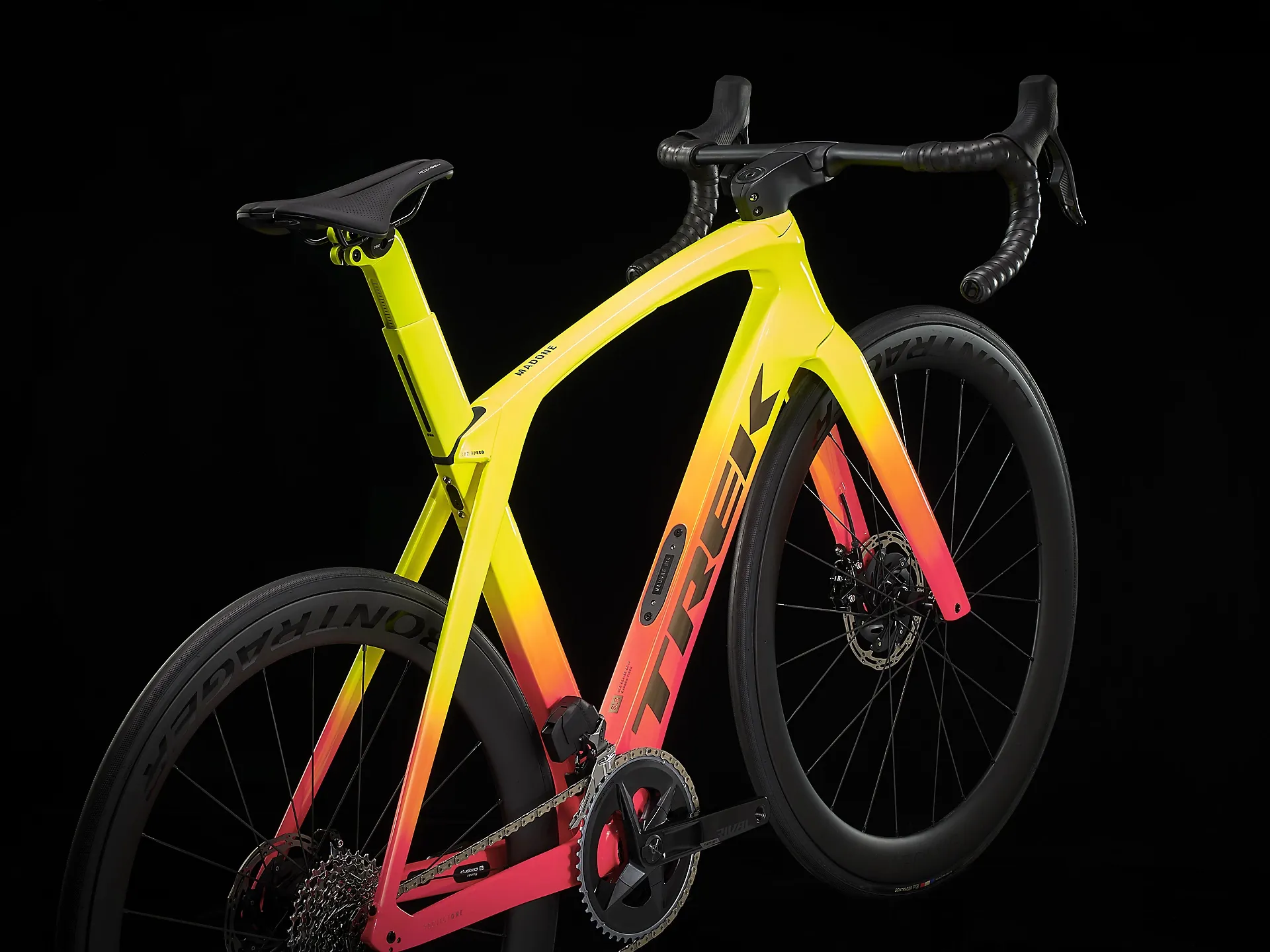 2022 Trek Madone SLR 6 eTap Road Bike Coral to Yellow