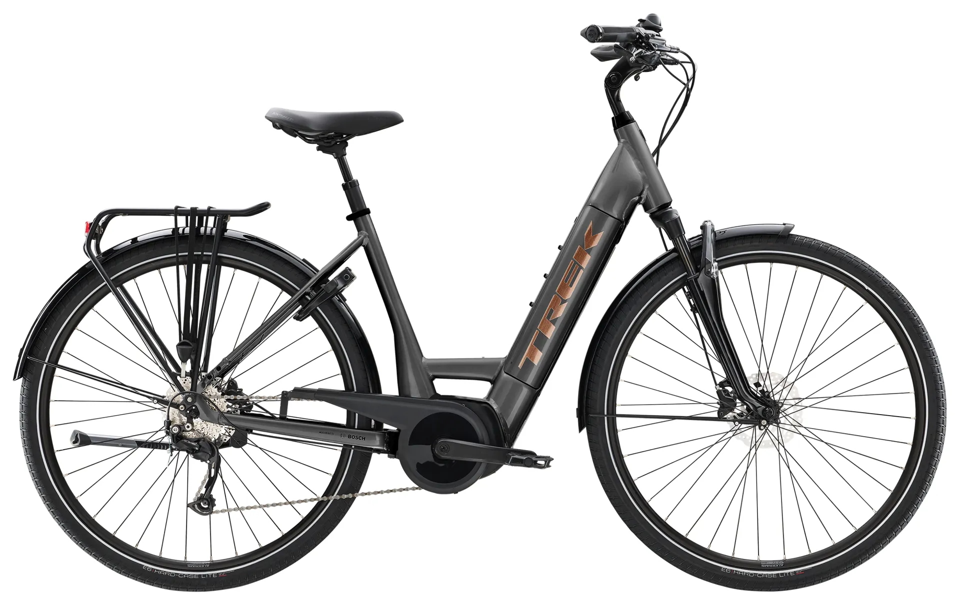 TREK Verve+ 4 Lowstep 500Wh Electric Hybrid Bike in Lithium Grey