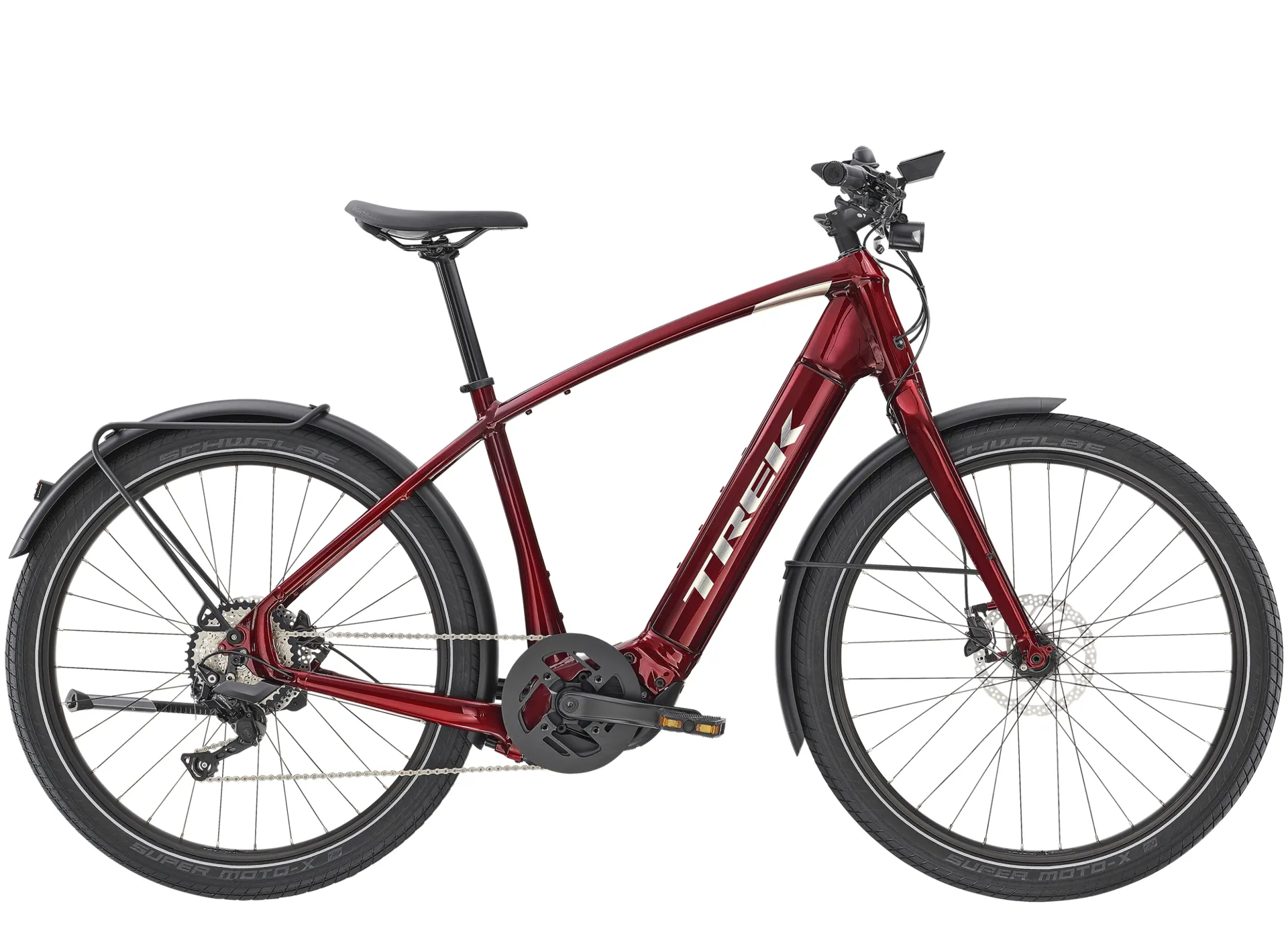 DISCONTINUED Trek Allant+ 8 Mens Electric Hybrid Bike in Red